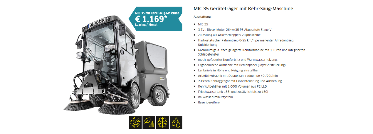 KOMPAKTE ALLESKÖNNER. KÄRCHER MIC 35 UND MC 130.